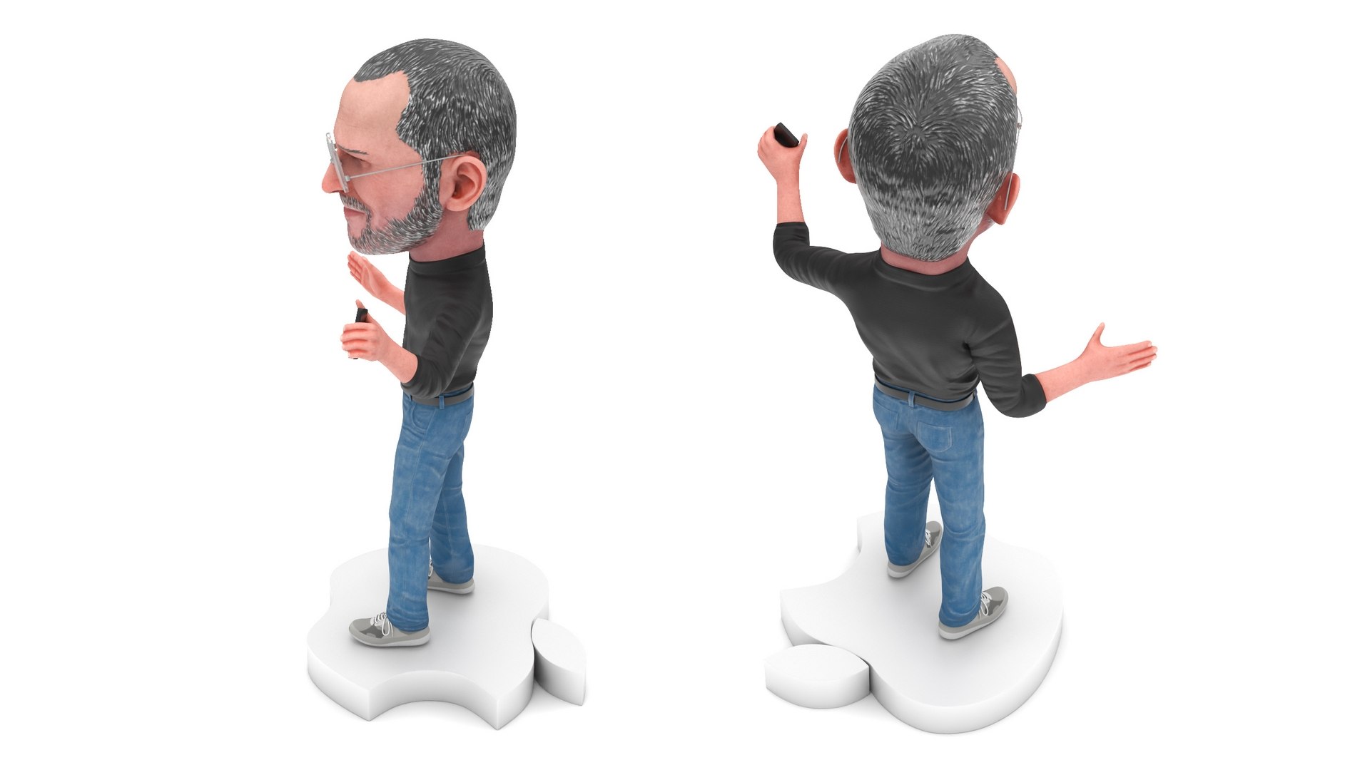 3D Steve Jobs Figurine Presentation Pose For 3D Print Model ...