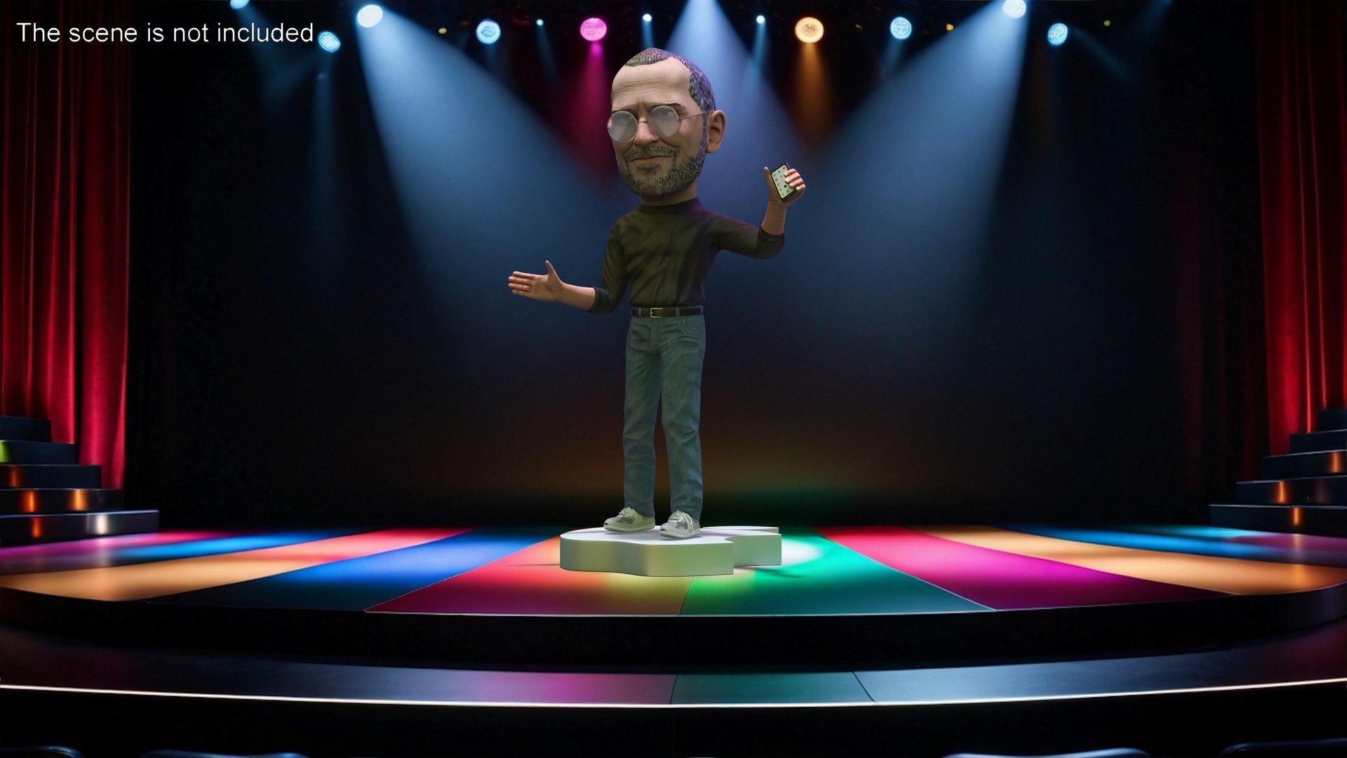 3D Steve Jobs Figurine Presentation Pose For 3D Print Model ...