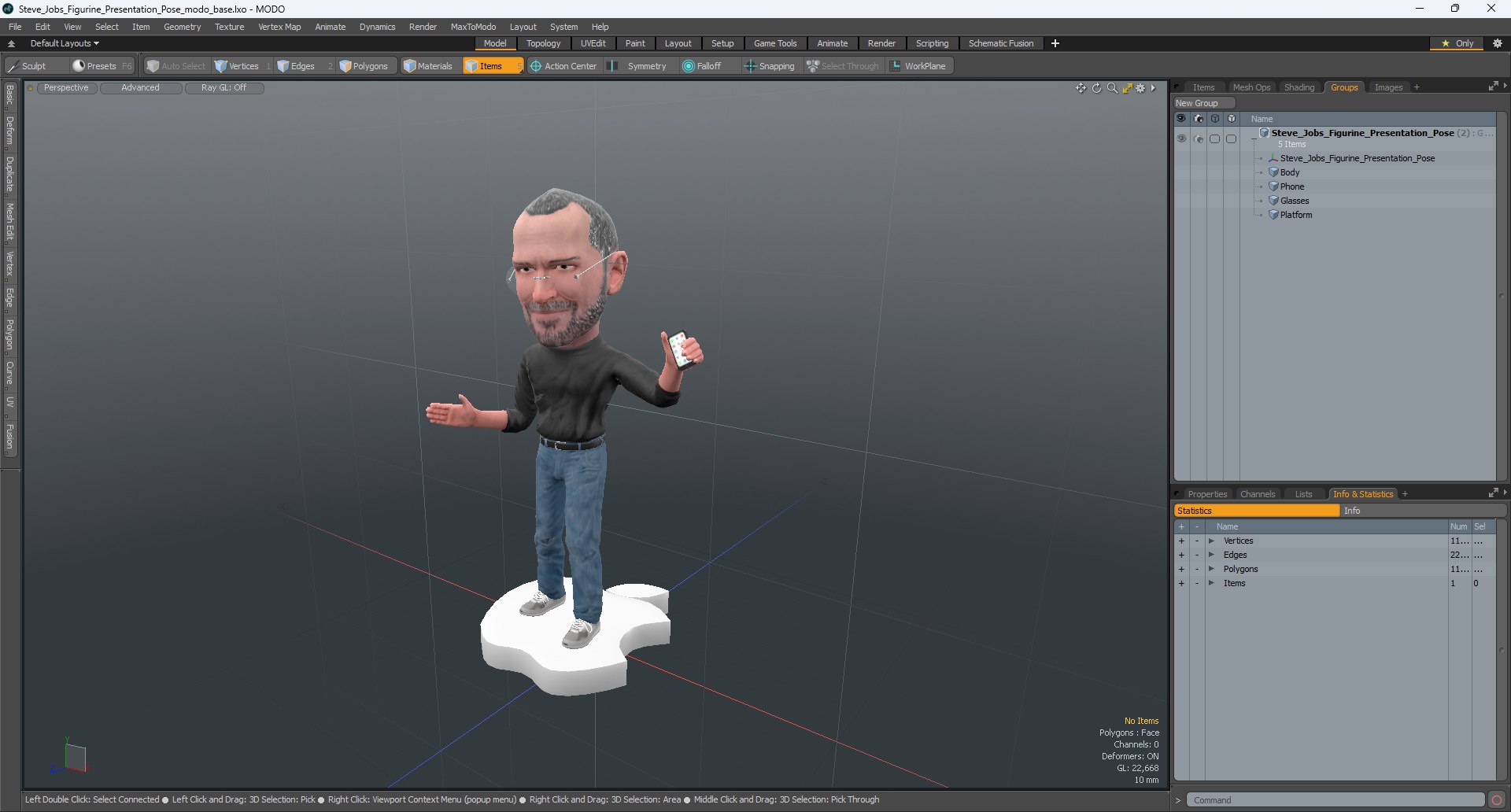 3D Steve Jobs Figurine Presentation Pose For 3D Print Model ...