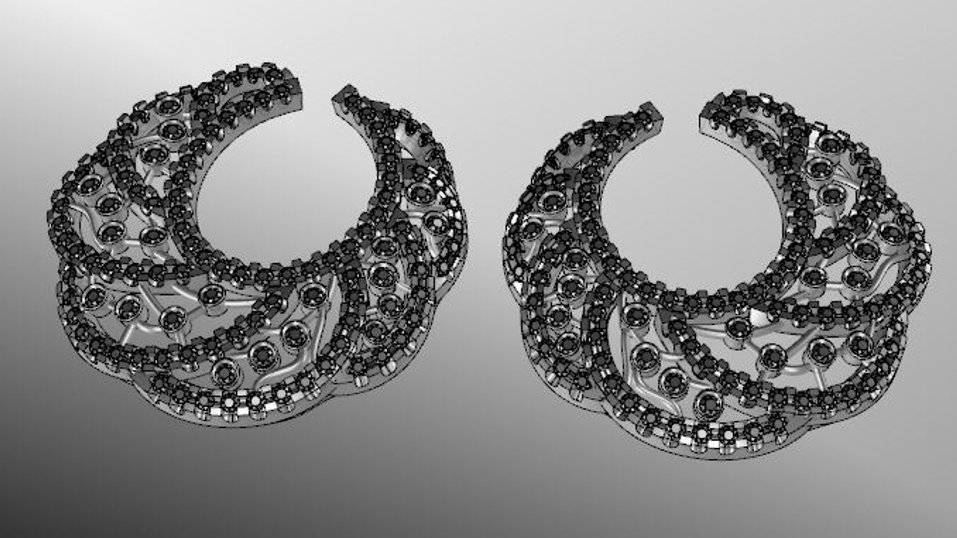 3D model earrings - TurboSquid 1616680