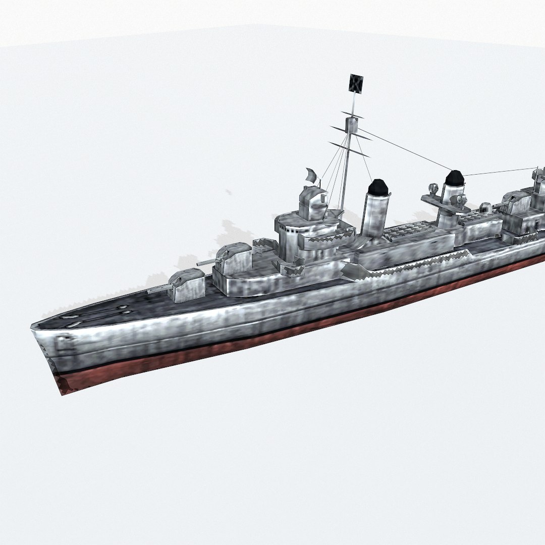3d Model Fletcher Class Destroyers