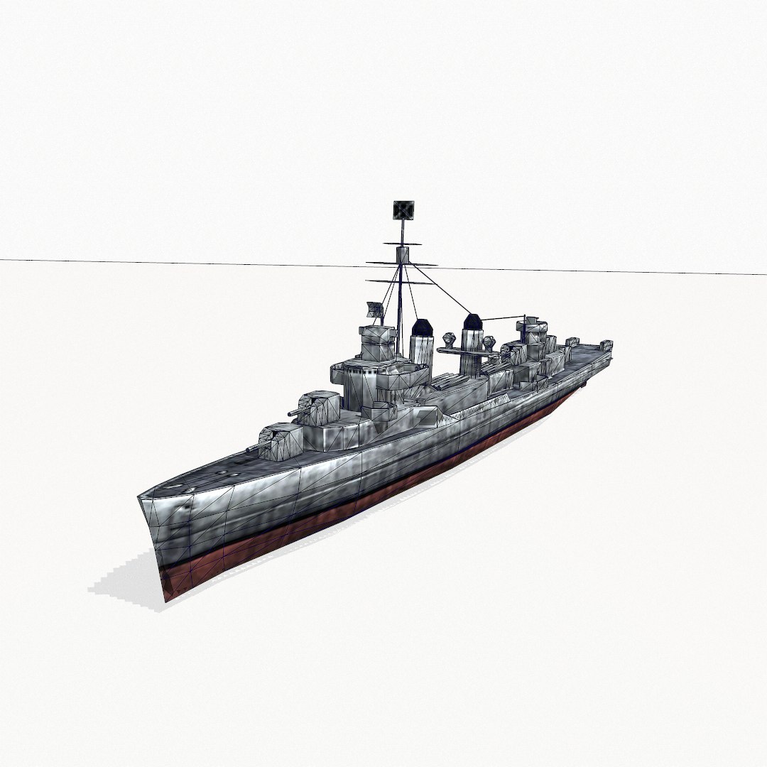 3d Model Fletcher Class Destroyers