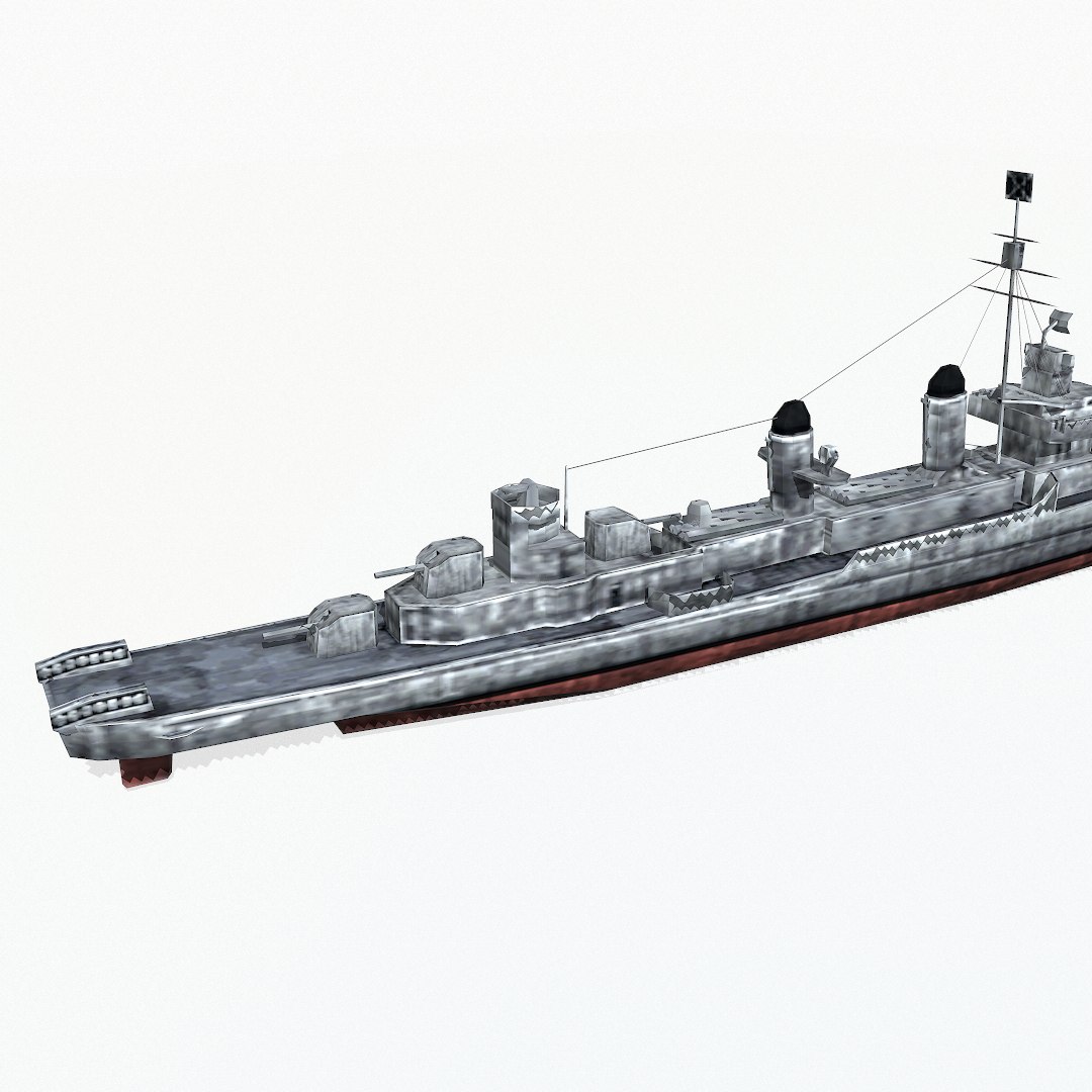 3d Model Fletcher Class Destroyers