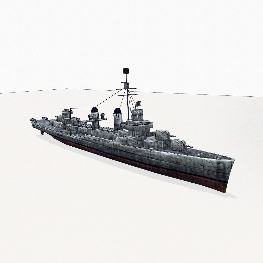 3d Model Fletcher Class Destroyers