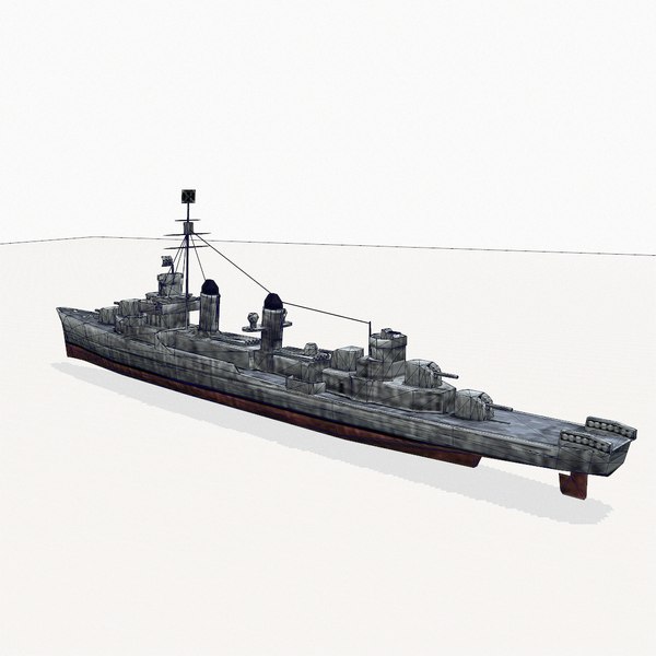 modelo 3d Fletcher Class Destroyer - TurboSquid 1035590