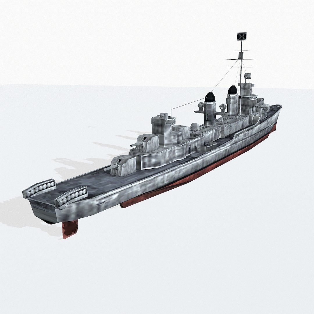 3d Model Fletcher Class Destroyers