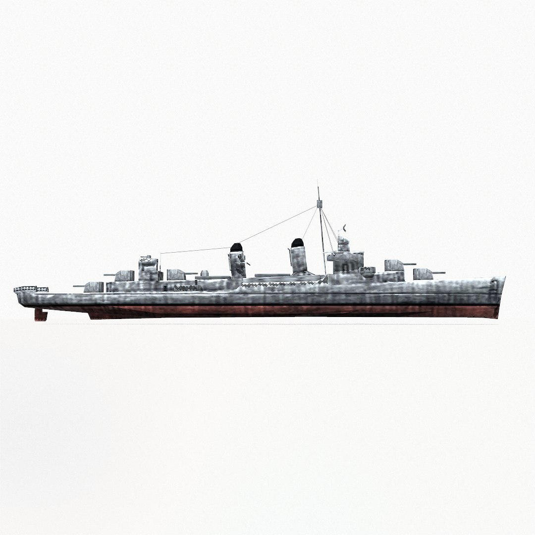 3d Model Fletcher Class Destroyers