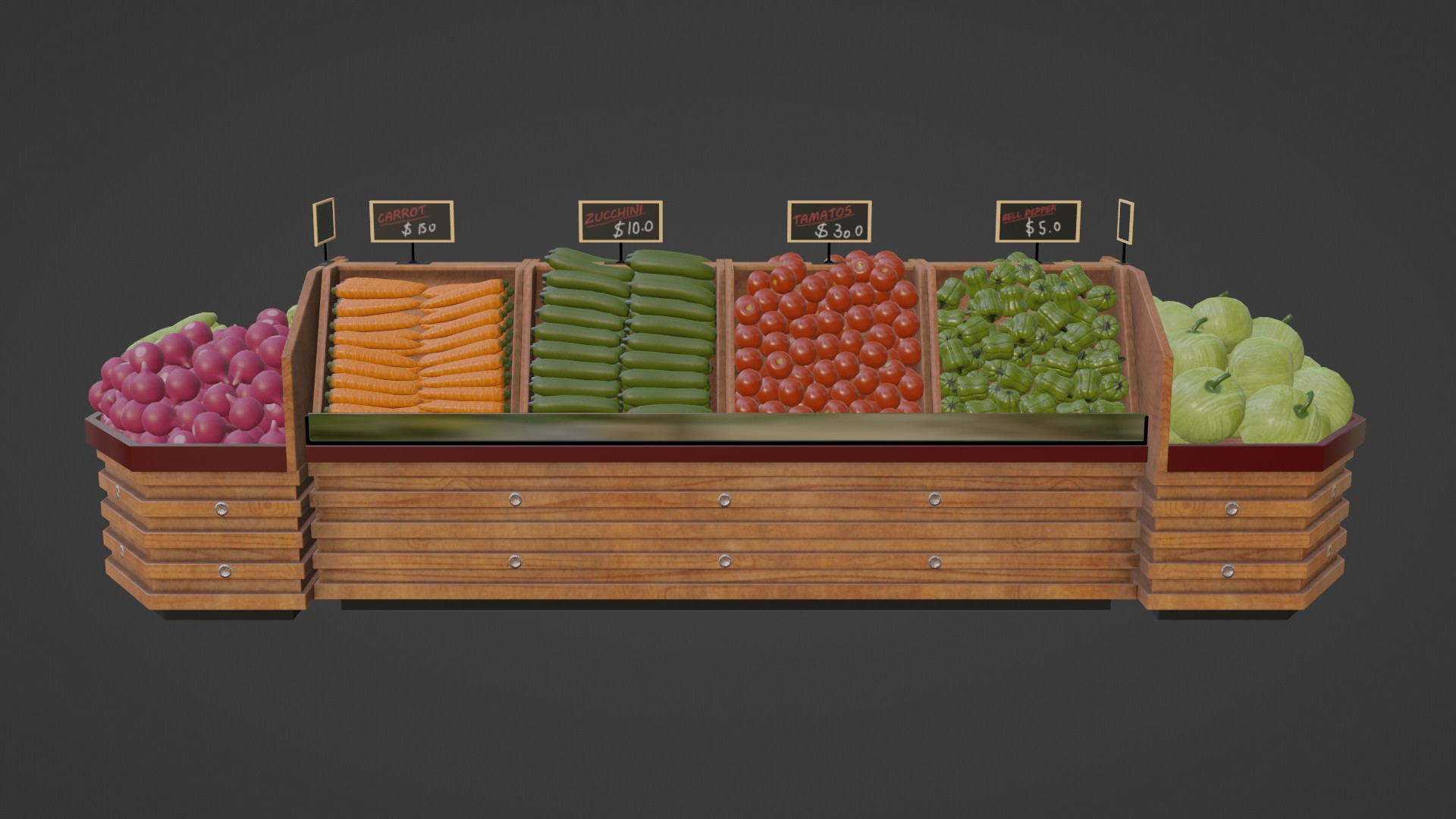 3D Vegetables Showcase model - TurboSquid 2120187