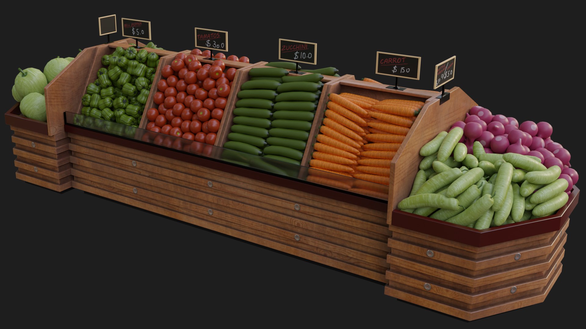 3D Vegetables Showcase model - TurboSquid 2120187