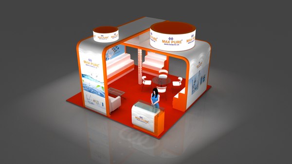 3D 4 Side open stand model - TurboSquid 1989389