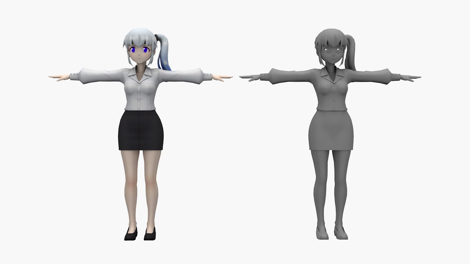3D Anime Teacher V3 Model - TurboSquid 1853307