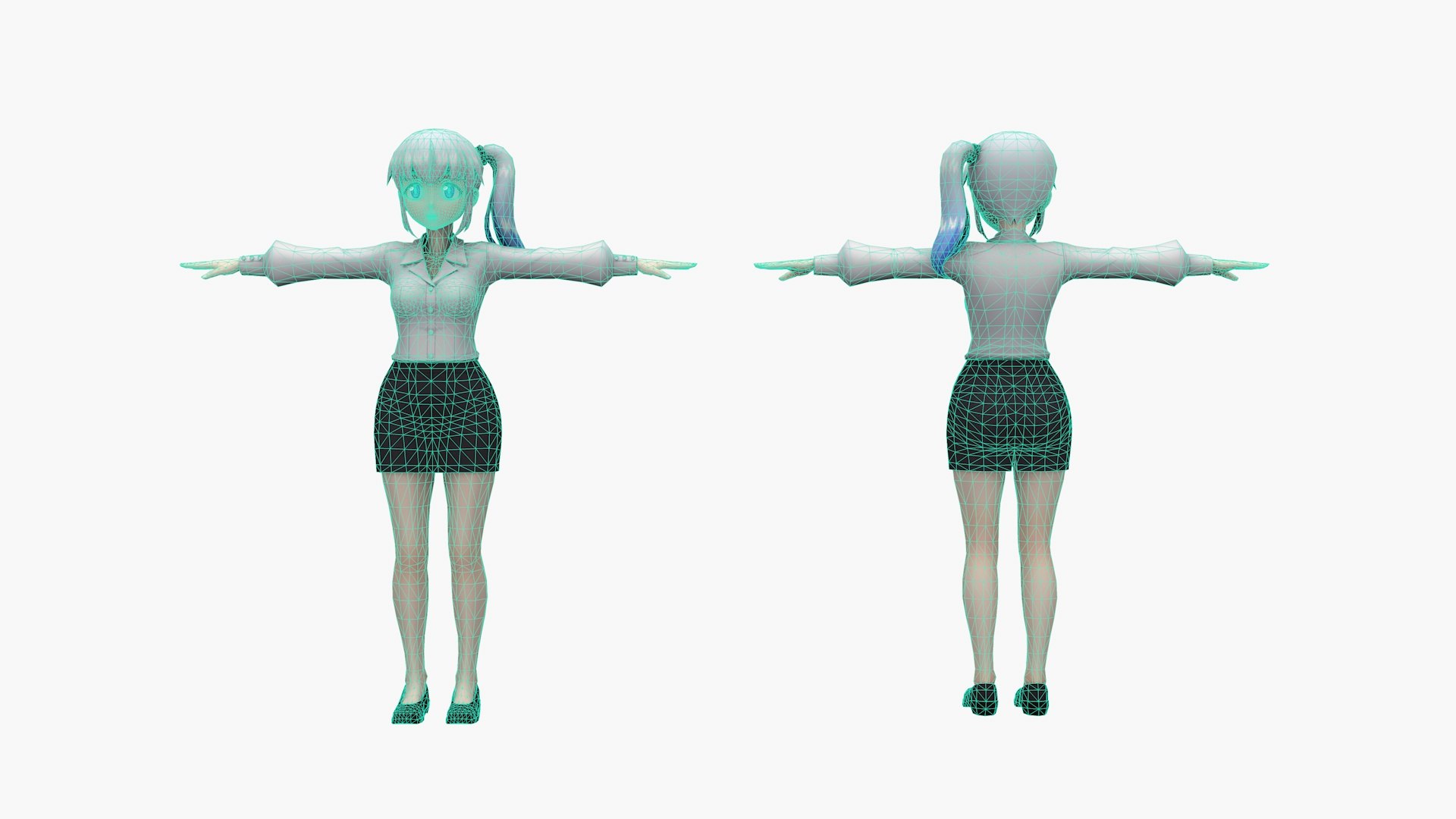 3D Anime Teacher V3 Model - TurboSquid 1853307