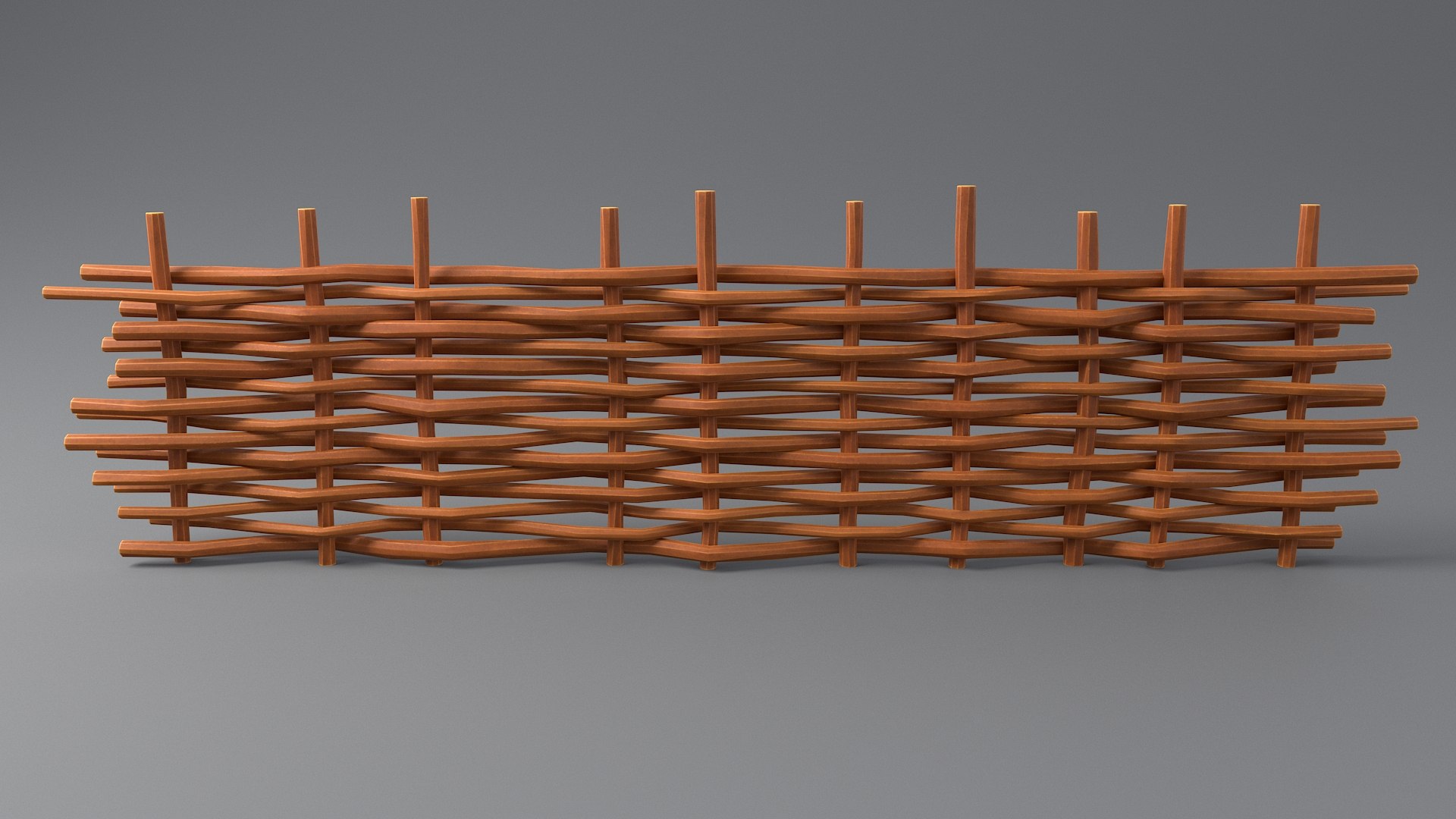 Cartoon Wattle Fence Pack 3D model - TurboSquid 1914375
