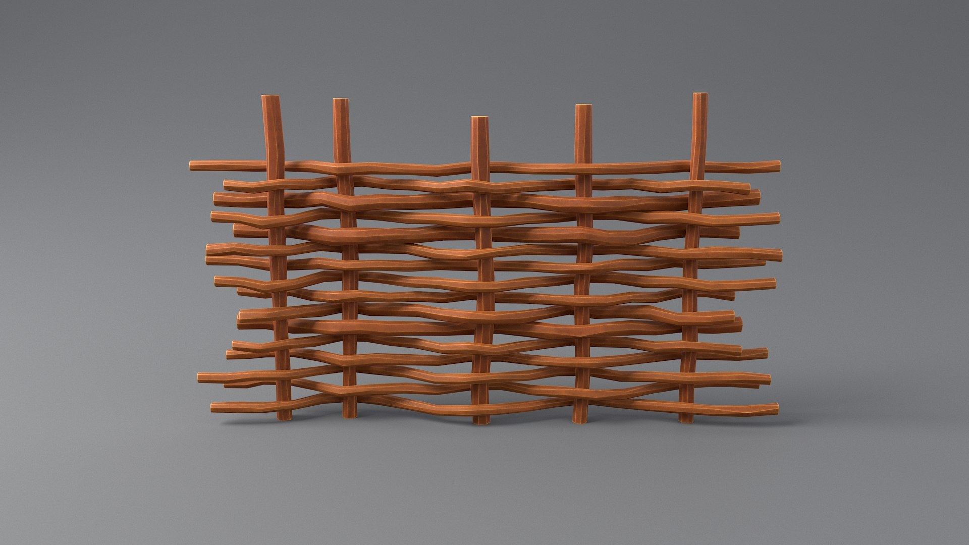 Cartoon Wattle Fence Pack 3D model - TurboSquid 1914375