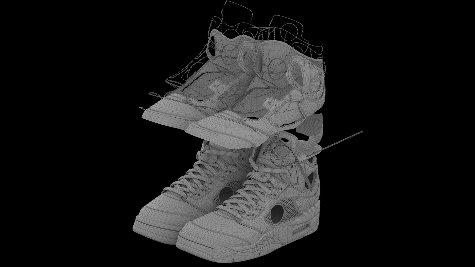 Off White Nike Jordan 5 White 3D - TurboSquid 2166473