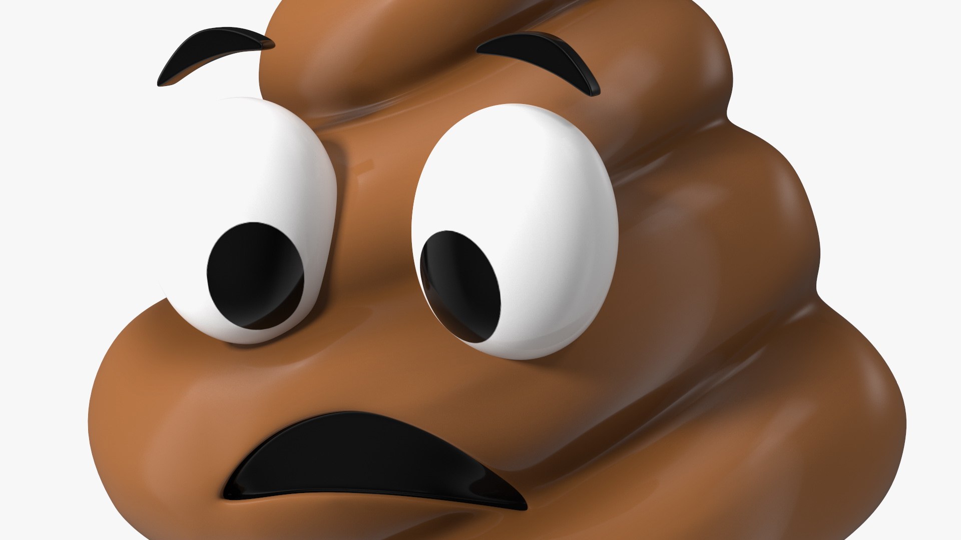 Anguished Poop Emoji Smile 3D - TurboSquid 1801268