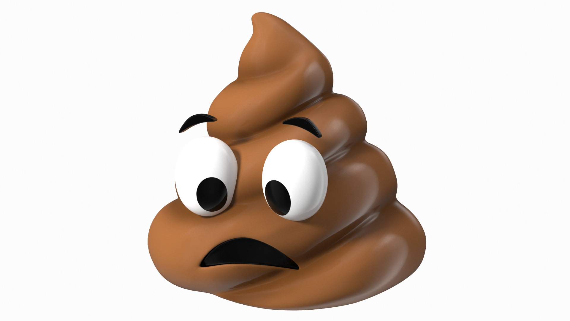 Anguished Poop Emoji Smile 3D - TurboSquid 1801268