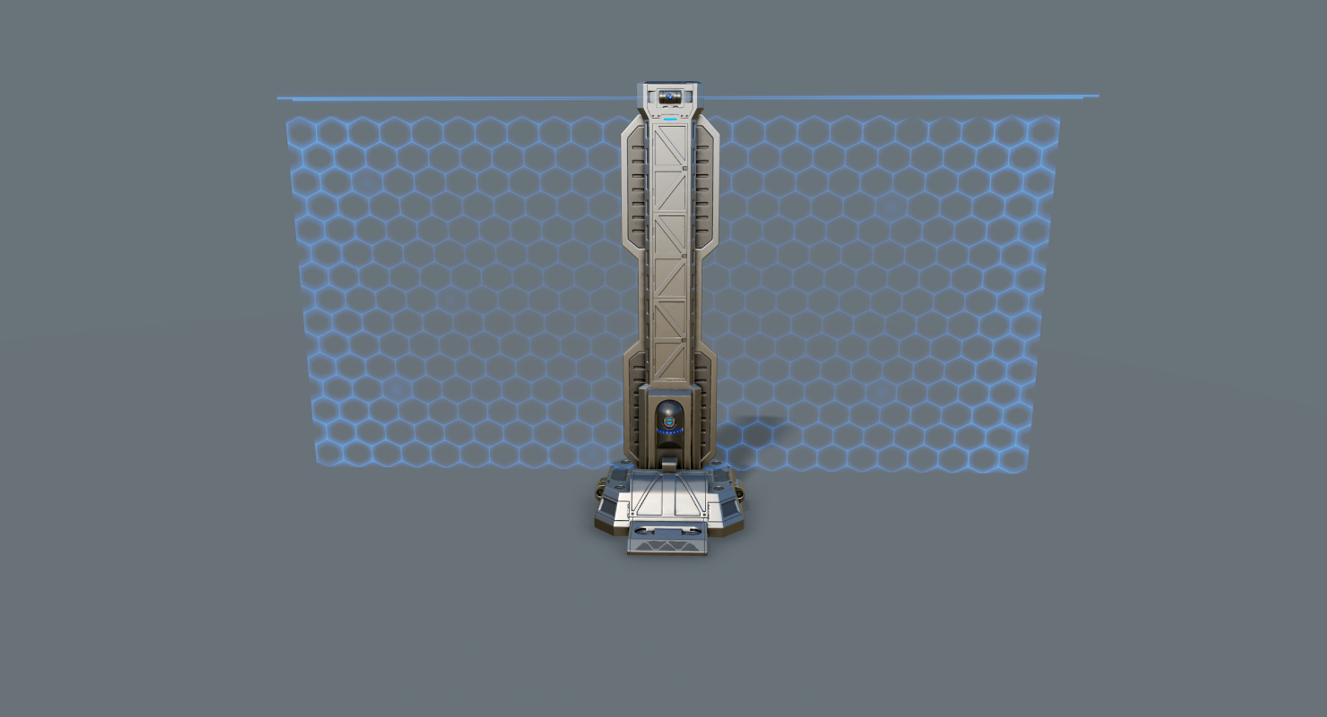 3D Sci-fi Power Fence Model - TurboSquid 1167401