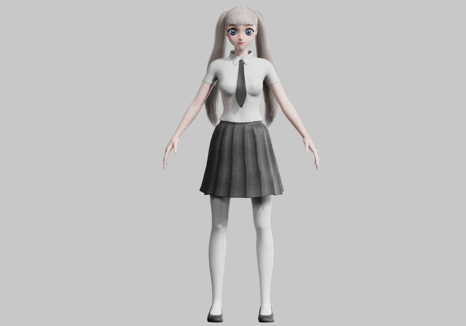 Cartoon Cute Girl V24843 3D Model - TurboSquid 2281744