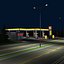 3d Model Of Shell Gas Station Night