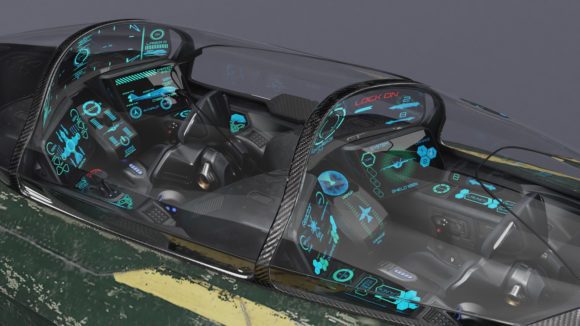 Futuristic Damaged Fighter Aircraft 3D Model - TurboSquid 2299958