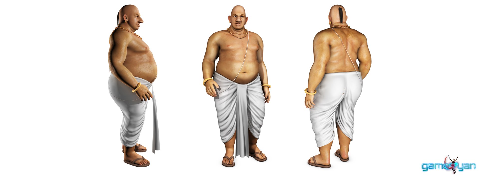 3D Semi Cartoon Indian Human Character Model - TurboSquid 1164703