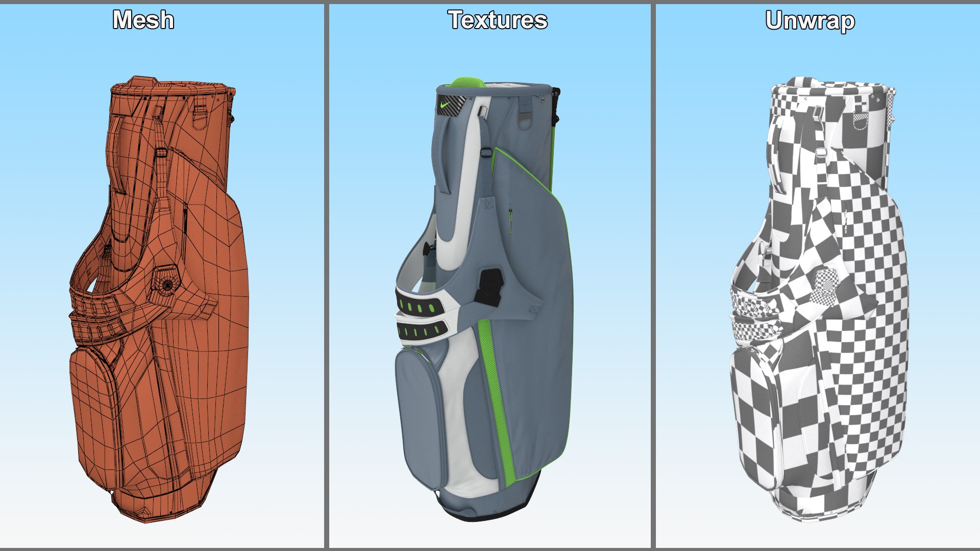Golf Bag Nike With Stand 3D Model - TurboSquid 2253843