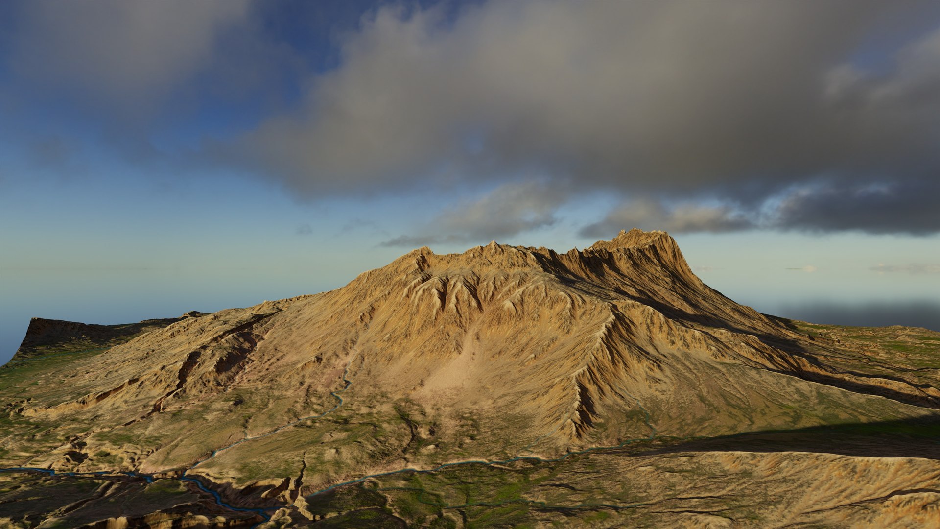 3D Amphiteatre Shaped Mountain - TurboSquid 2168140