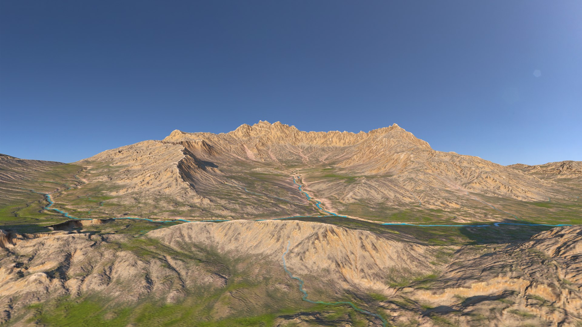 3D Amphiteatre Shaped Mountain - TurboSquid 2168140