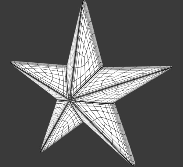 5 Pointed Wooden Star 3D model - TurboSquid 1729262