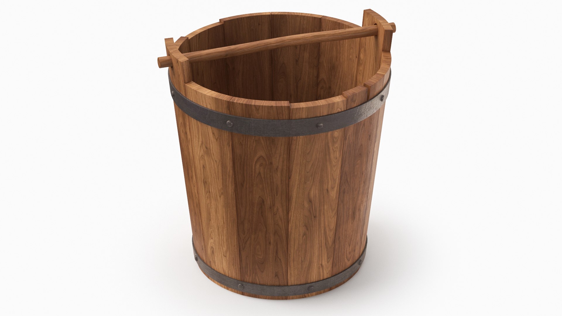 3D Wooden Bucket 02 - TurboSquid 2153728