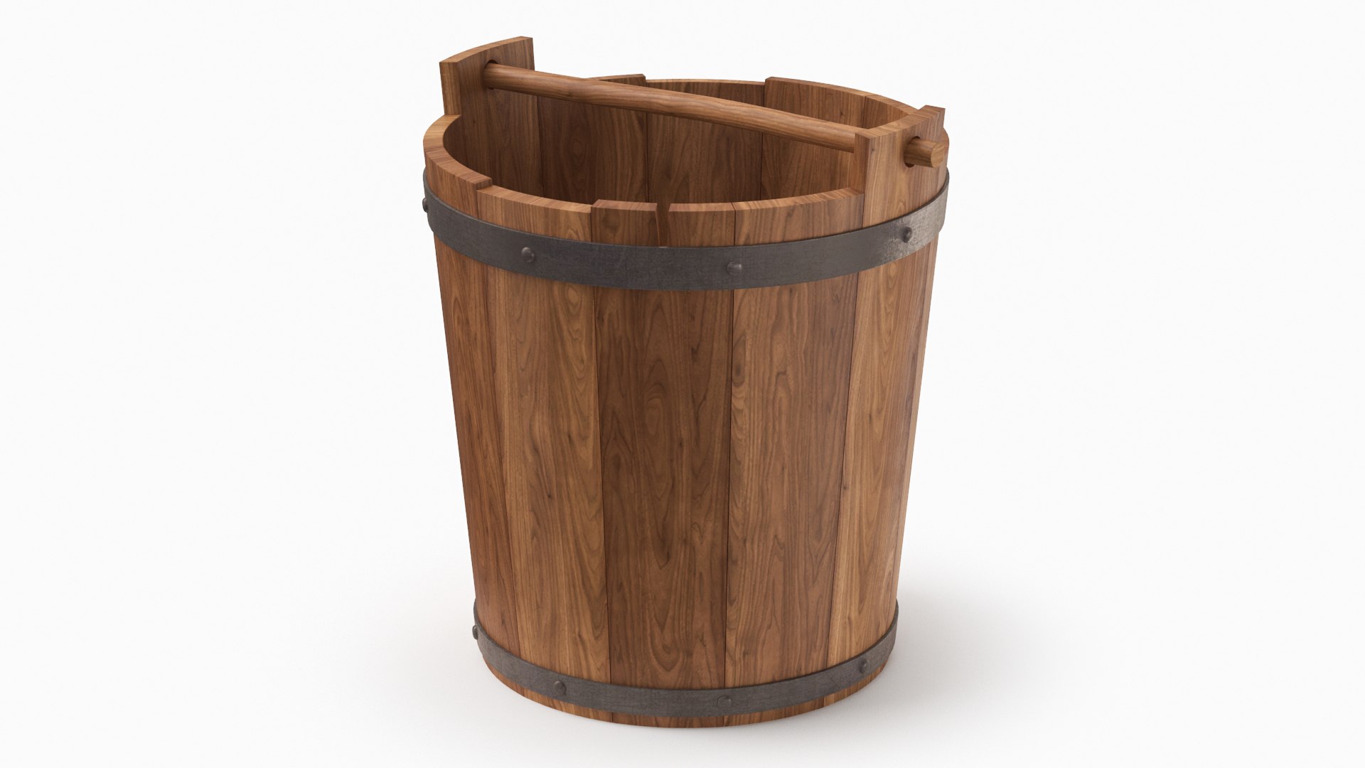 3D Wooden Bucket 02 - TurboSquid 2153728