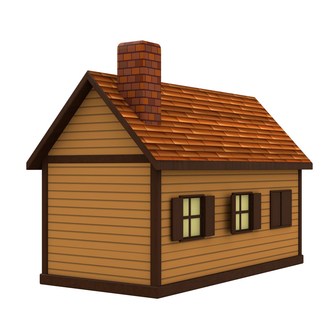 Cartoon Wood House 3D Model - TurboSquid 1407479