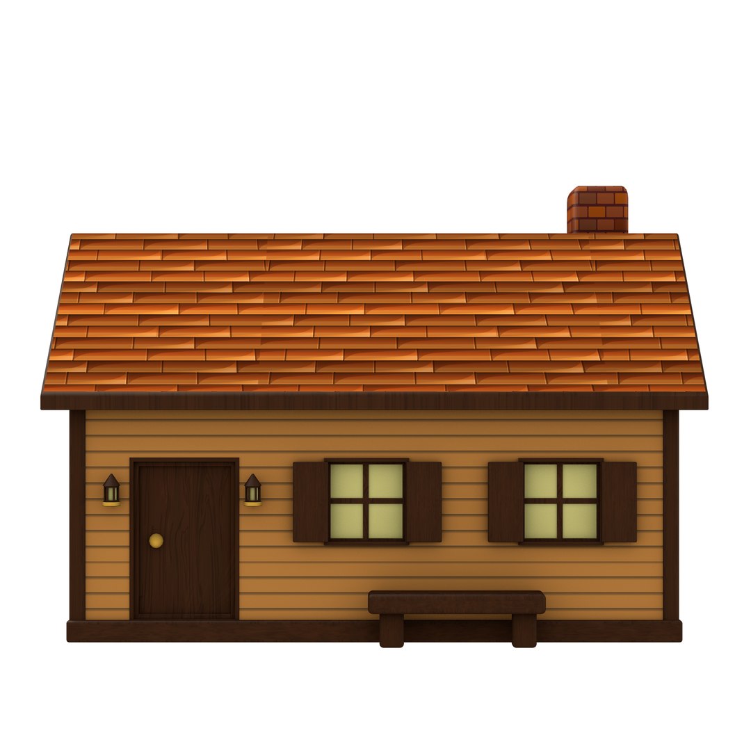 Cartoon Wood House 3D Model - TurboSquid 1407479