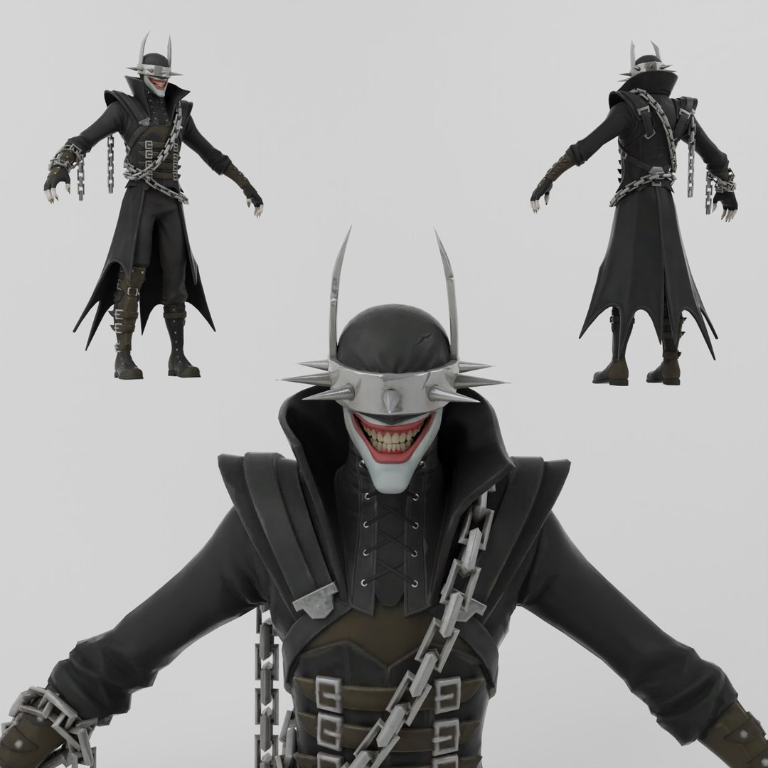 3D модель Batman Who Laughs Lowpoly Rigged - TurboSquid 2034095
