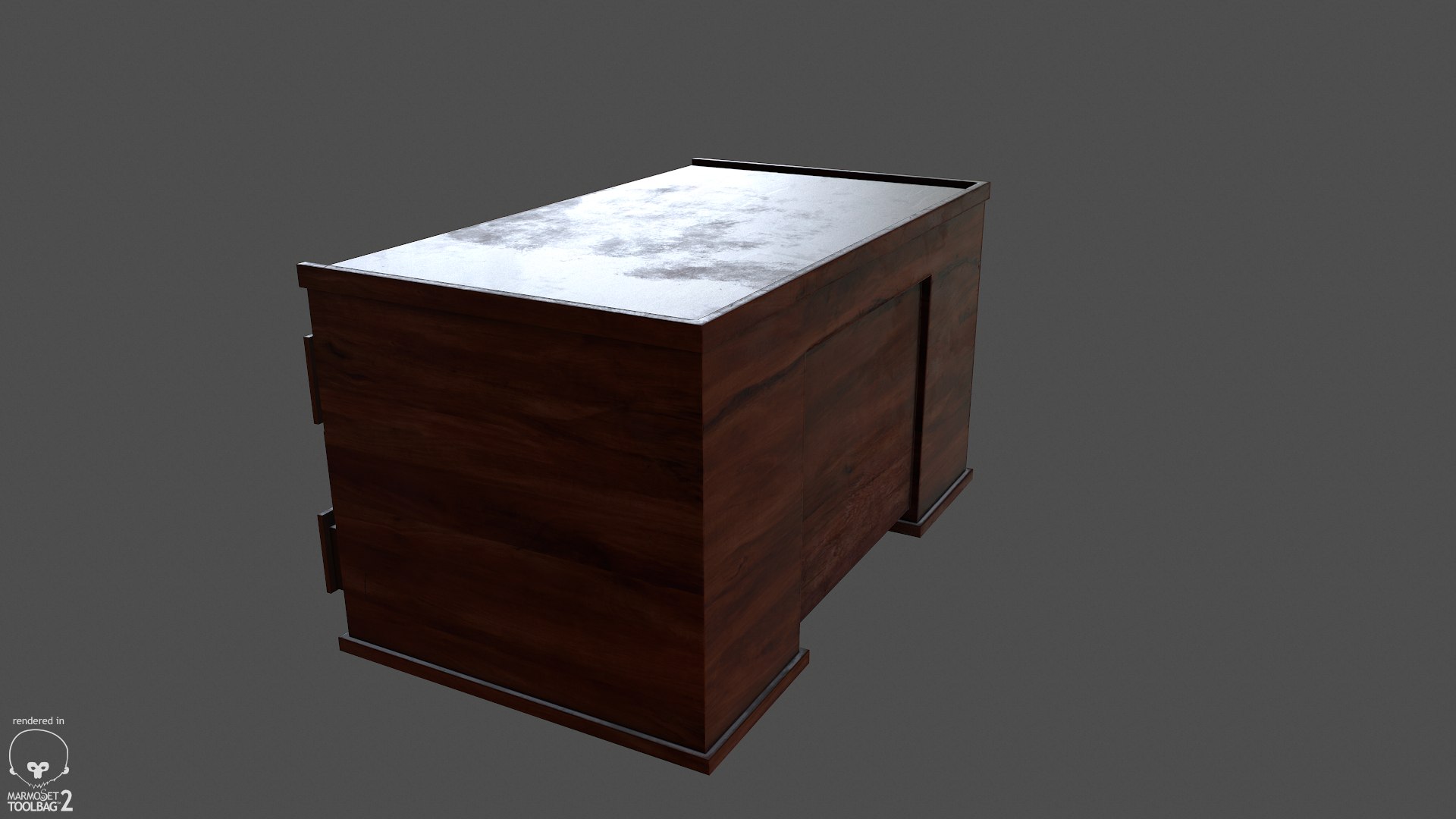 Wood Wooden Desk Obj