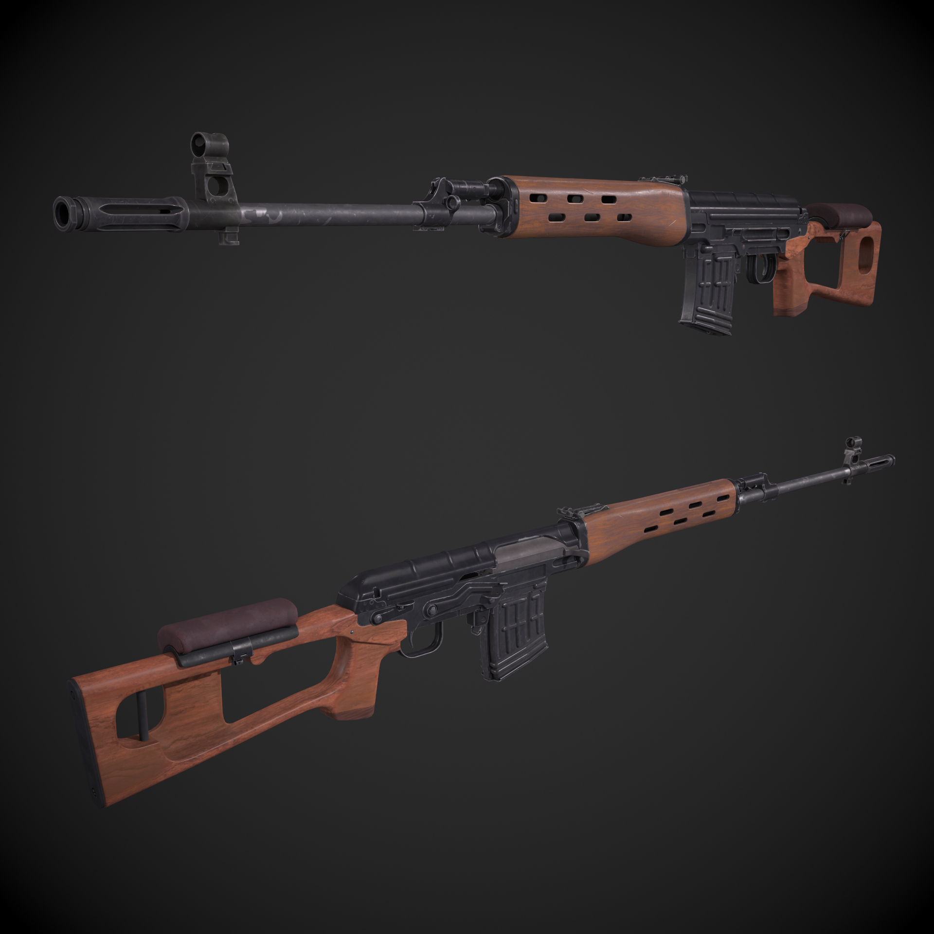 SVD Dragunov Sniper Rifle 3D model - TurboSquid 1920670