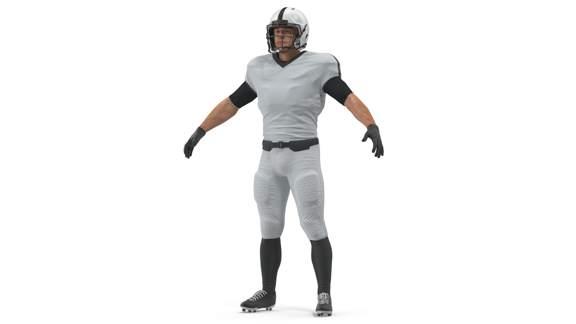 3D White Uniform Football Player Rigged - TurboSquid 2091610