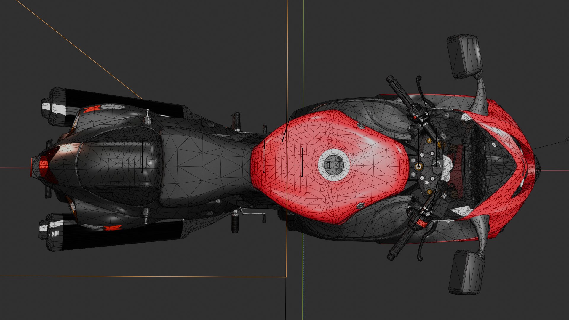 3D Realistic Suzuki Hayabusa Red - Gameready Rigged Model - TurboSquid ...