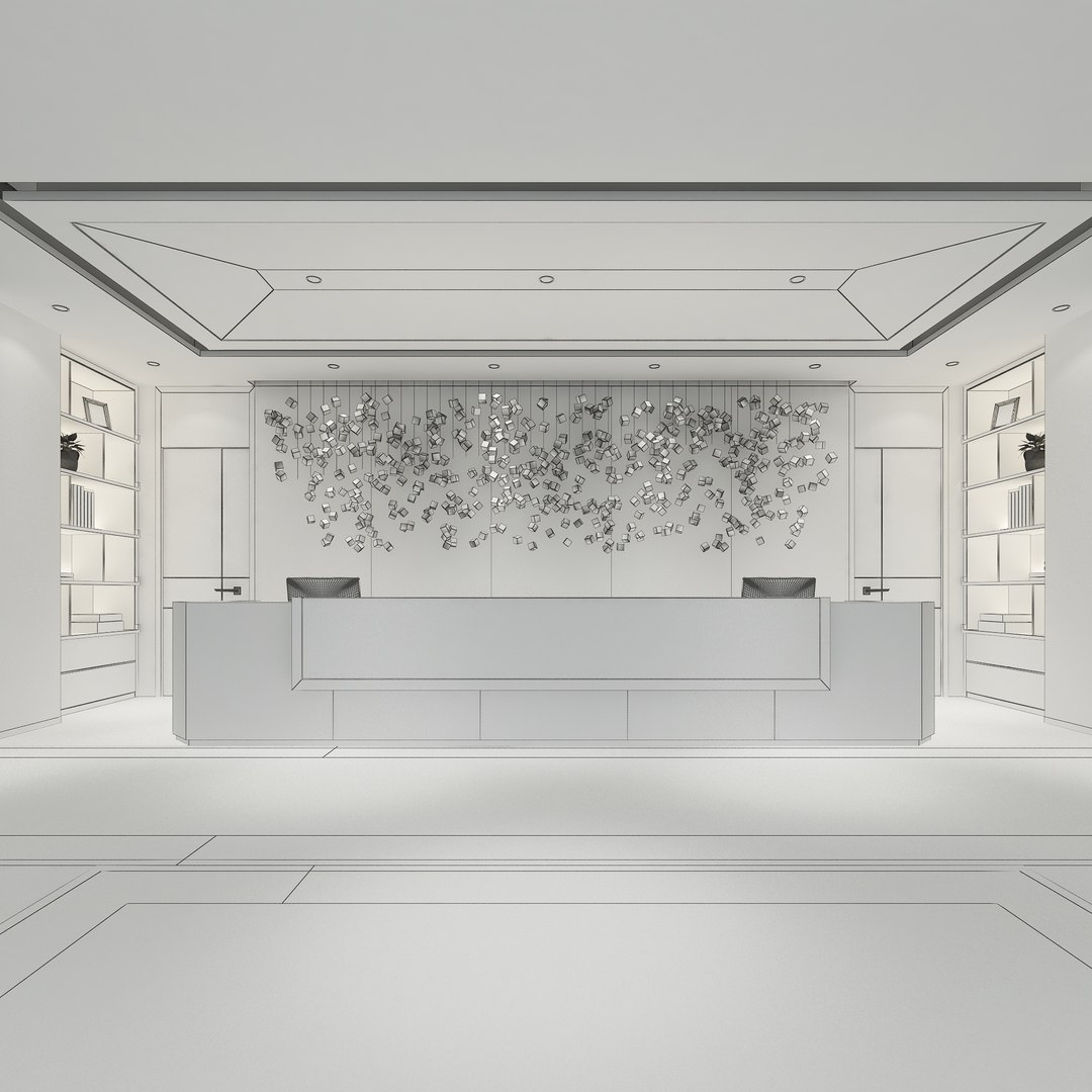 Reception Desk 3D Model - TurboSquid 2207475