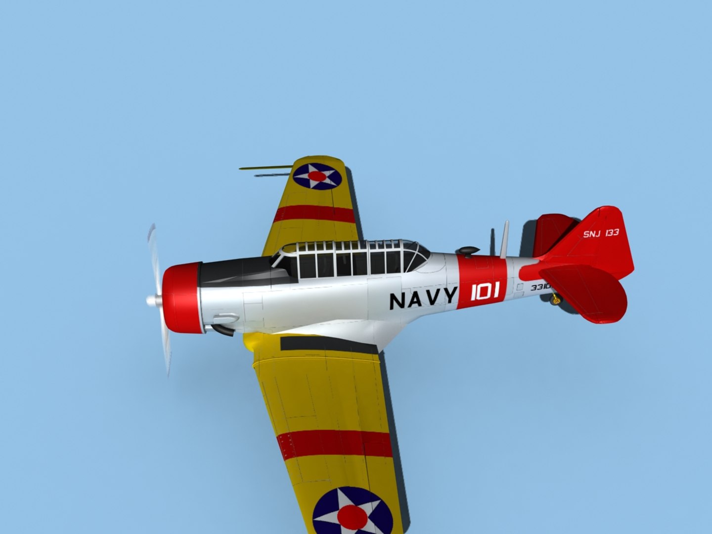 Snj harvard north american model - TurboSquid 1489626