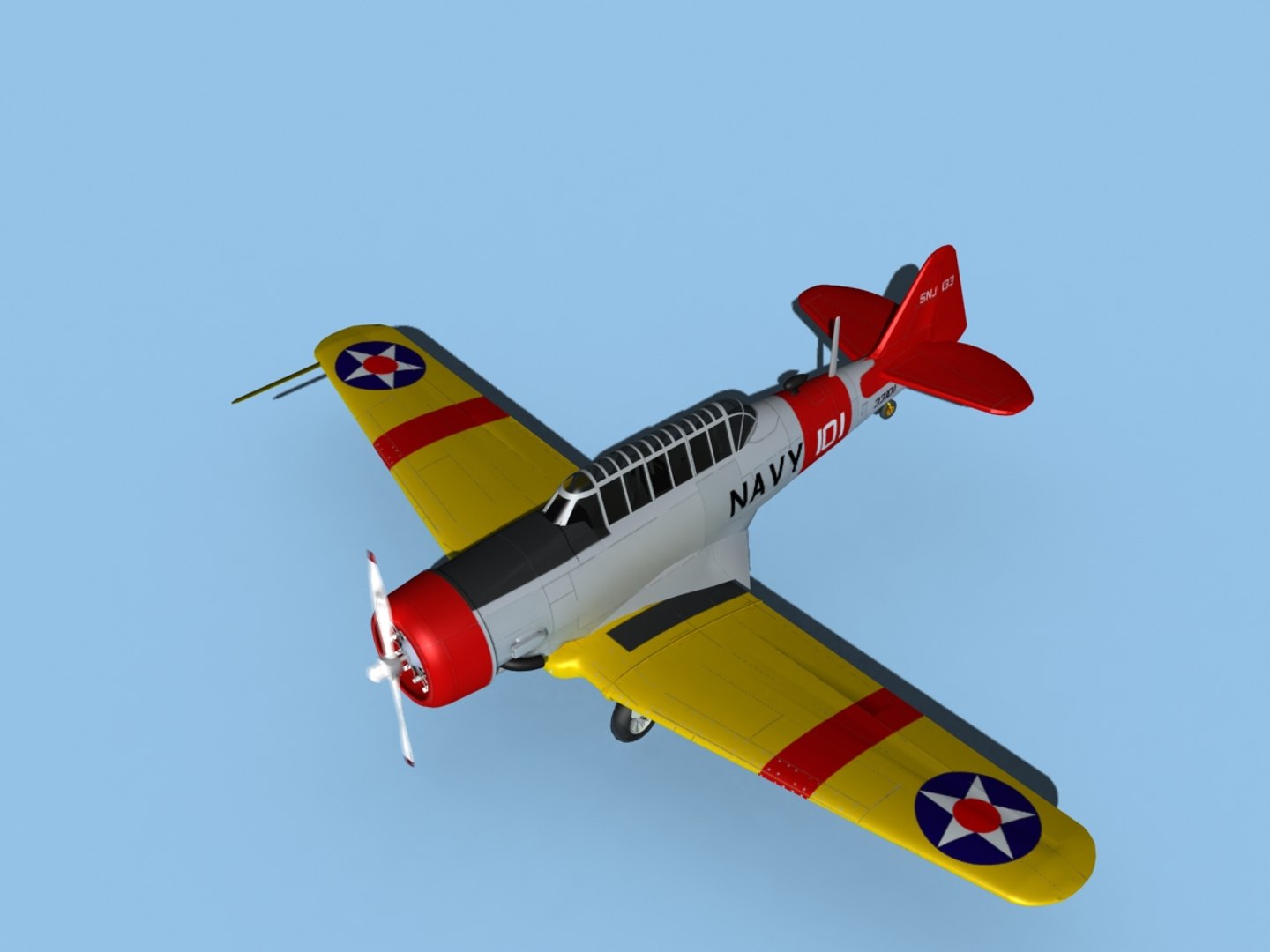 Snj harvard north american model - TurboSquid 1489626