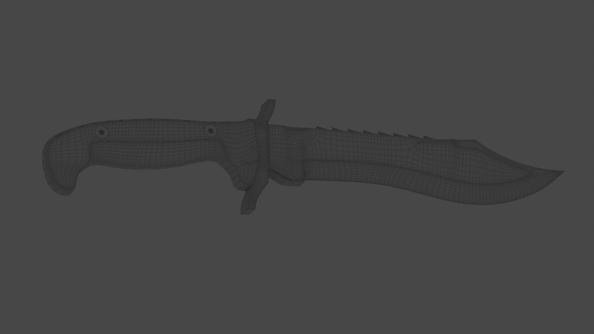 Bowie Knife With Large Blade 3D Model - TurboSquid 1952445