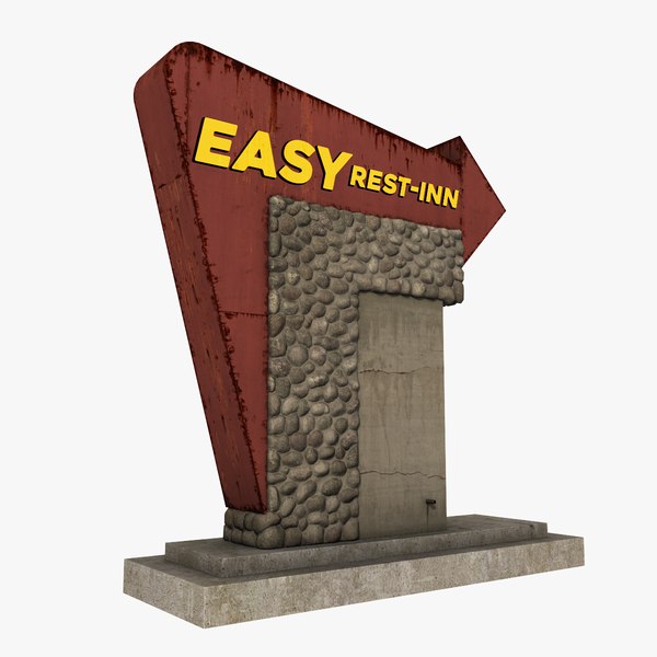 3d model motel sign