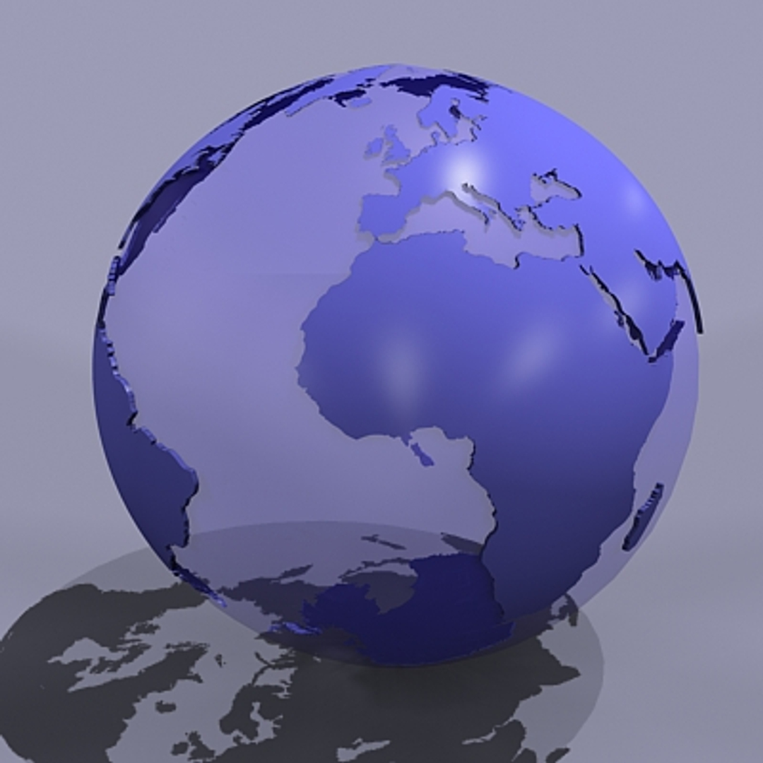globe earth world 3d model