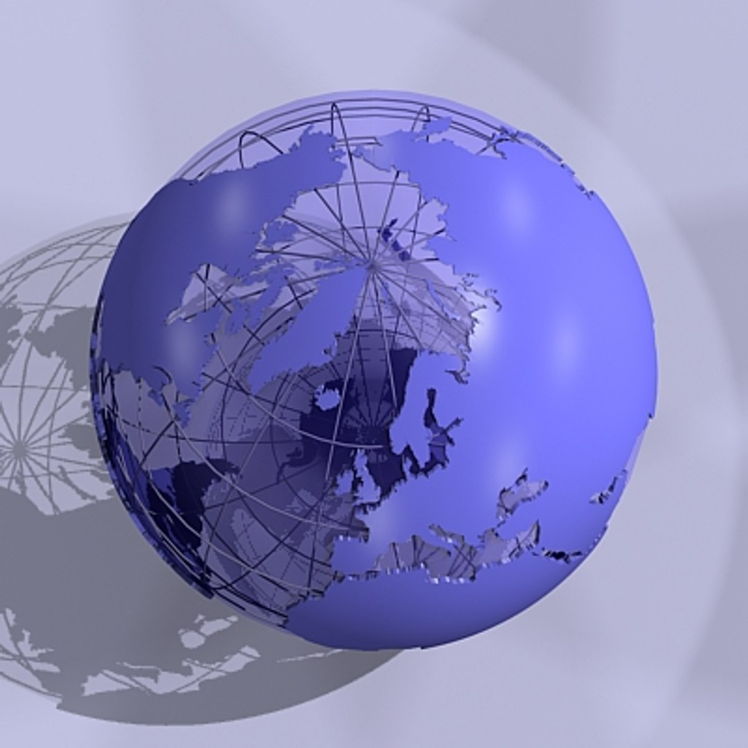 globe earth world 3d model