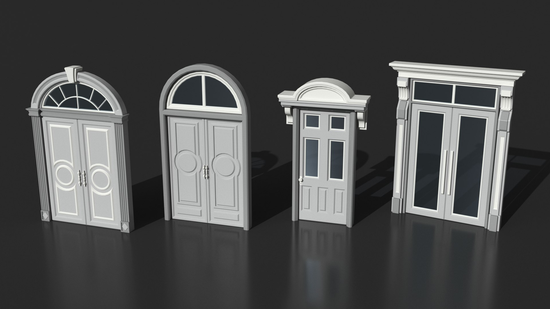 3D Doors Collection - 120 Pieces Model - TurboSquid 2049616