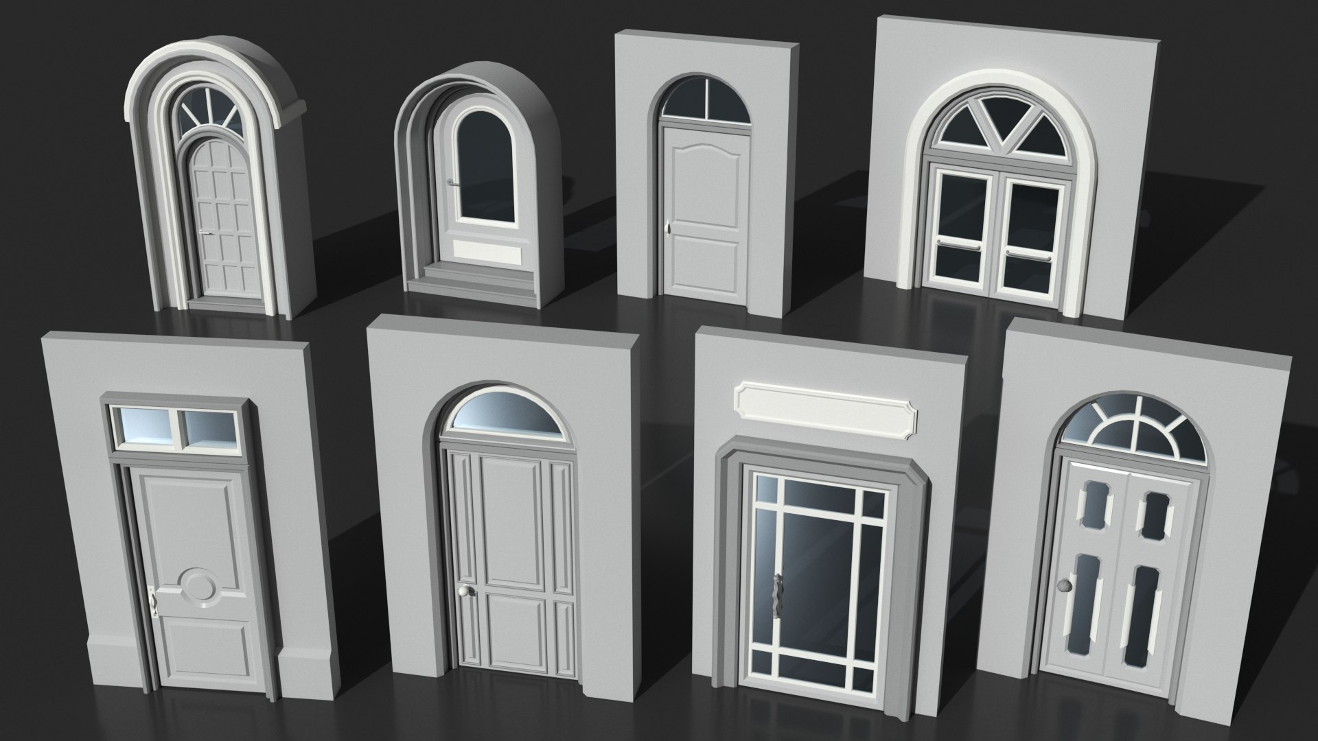 3D Doors Collection - 120 Pieces Model - TurboSquid 2049616