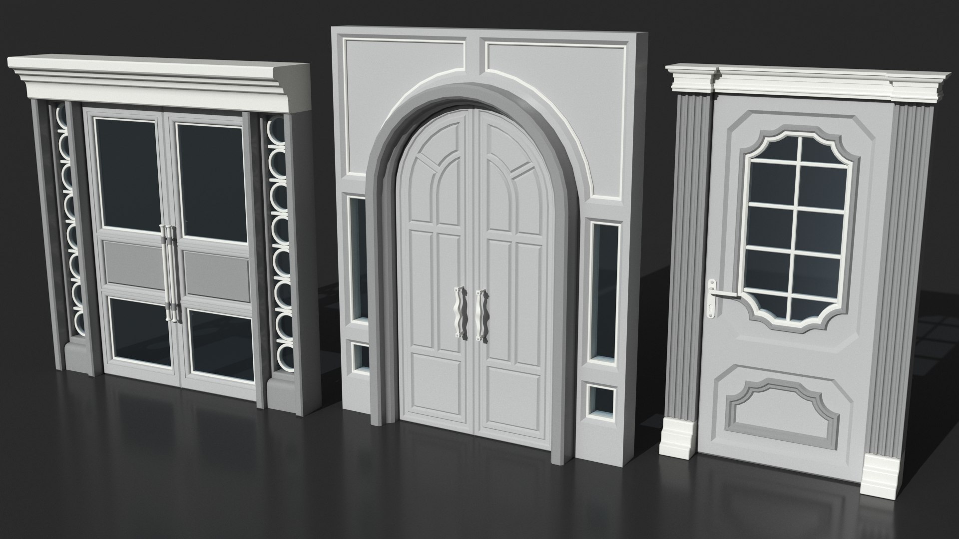 3D Doors Collection - 120 Pieces Model - TurboSquid 2049616