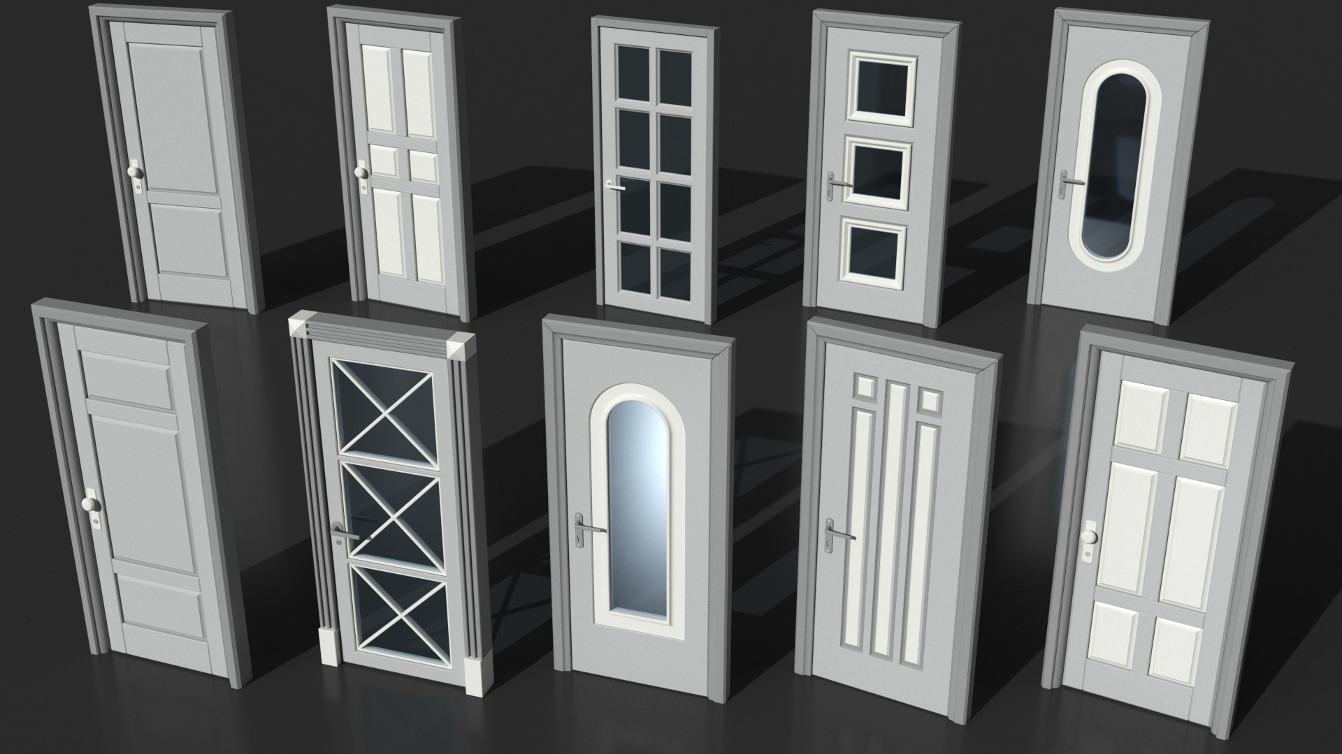 3D Doors Collection - 120 Pieces Model - TurboSquid 2049616